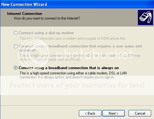 New Connection Wizard: option unavailable | Tom's Hardware Forum