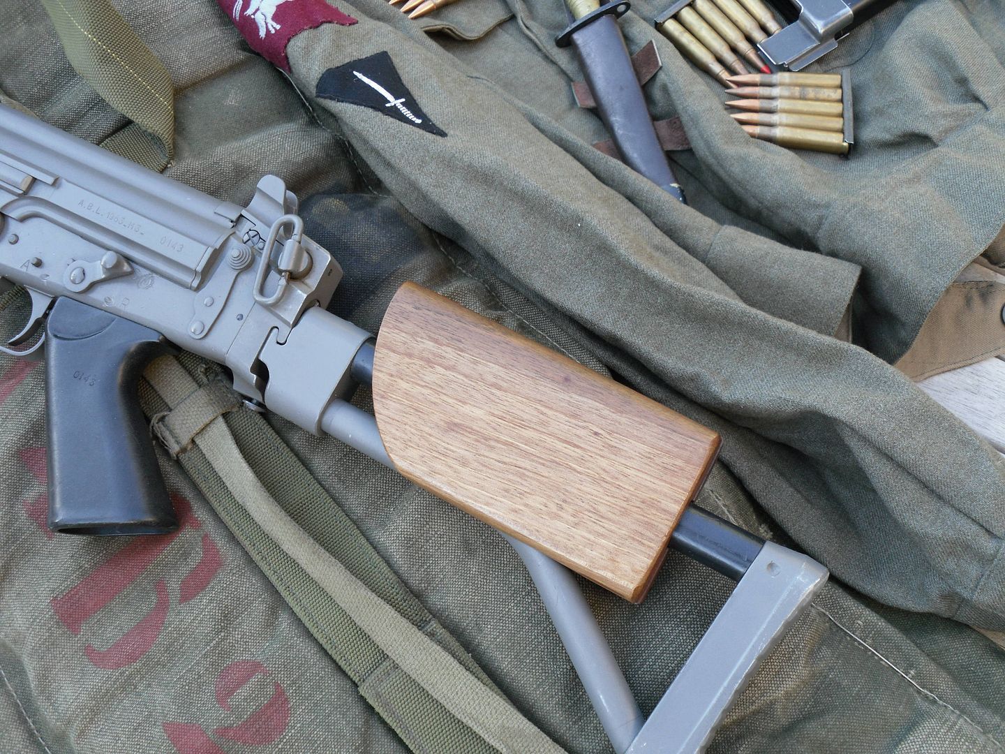 ended Auction, rare FAL M3 wooden cheekrest, ABL 1Bn Belgian Para ...