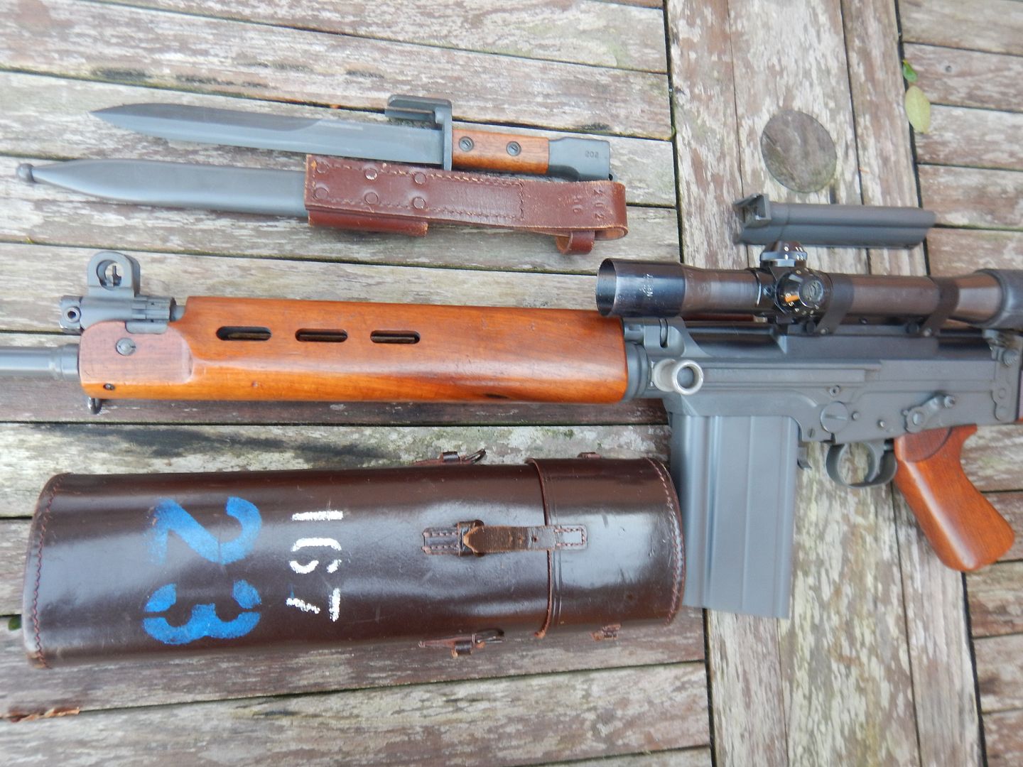 Original rare Luxemburgian Gendarmerie FN FAL M1 + matching bayonet ...