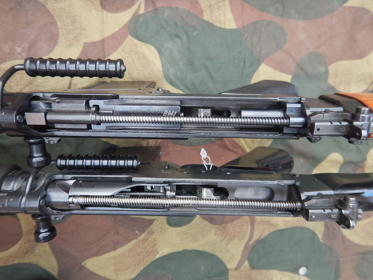 FN FAL G1 with BGS scope and Erma .22Lr subcal kit. Nice. Compared to ...