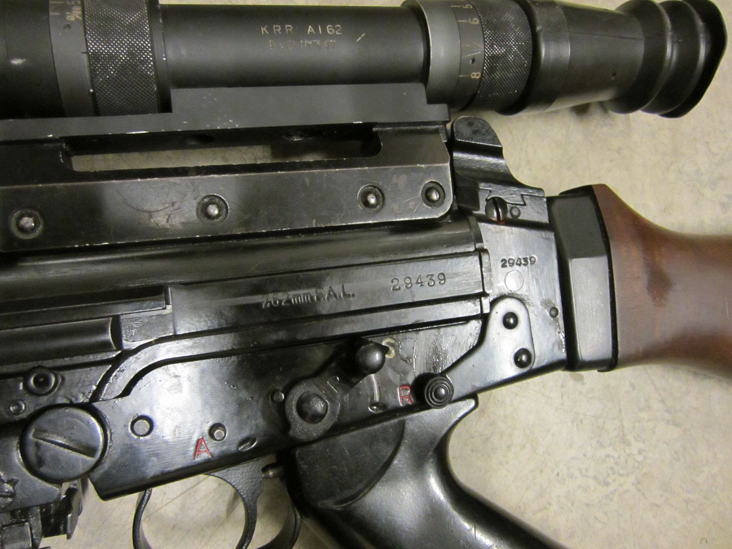 Technical data+Pics from original Dutch Army FAL(s) + AI KRR 62-scope ...