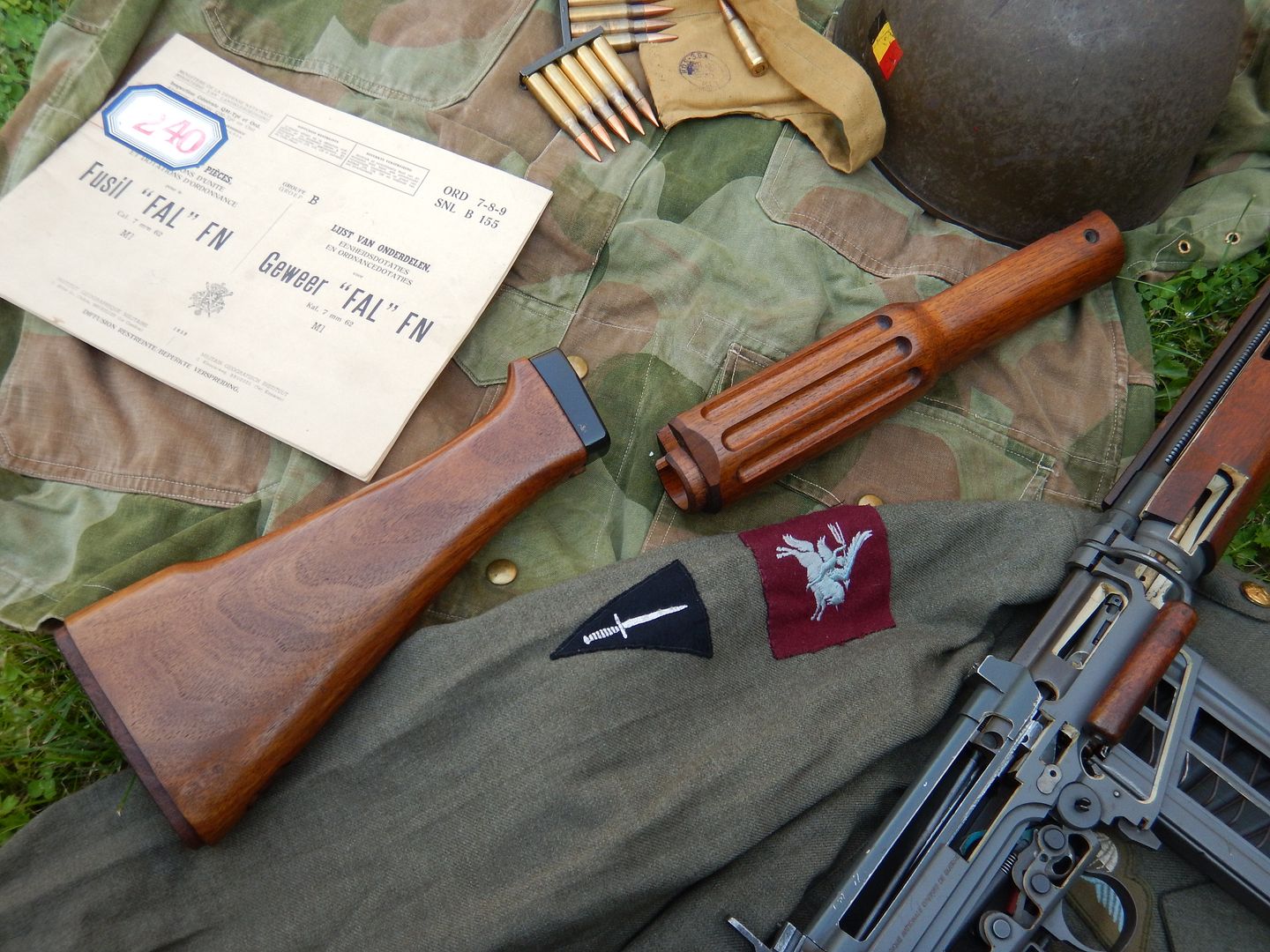 ends TODAY! FN FAL T48 wooden onepiece handguard + matching C-stock ...