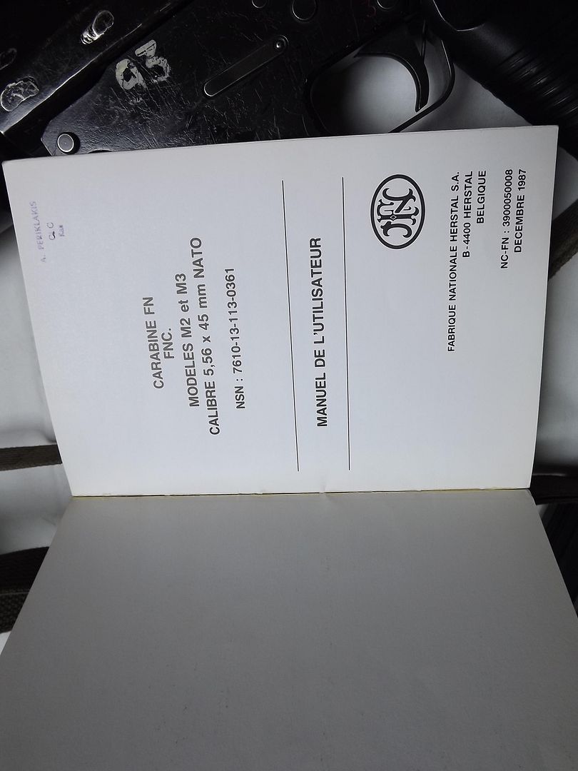 ended auction#34 several rare FN FNC military manuals. FN1980 carbine ...