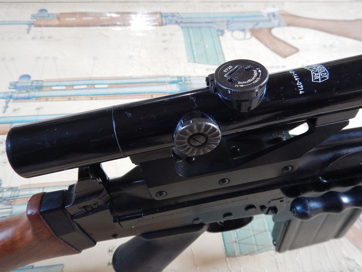 Ends today! FN FAL military Hensoldt Wetzlar scope 4X + FALmount ...