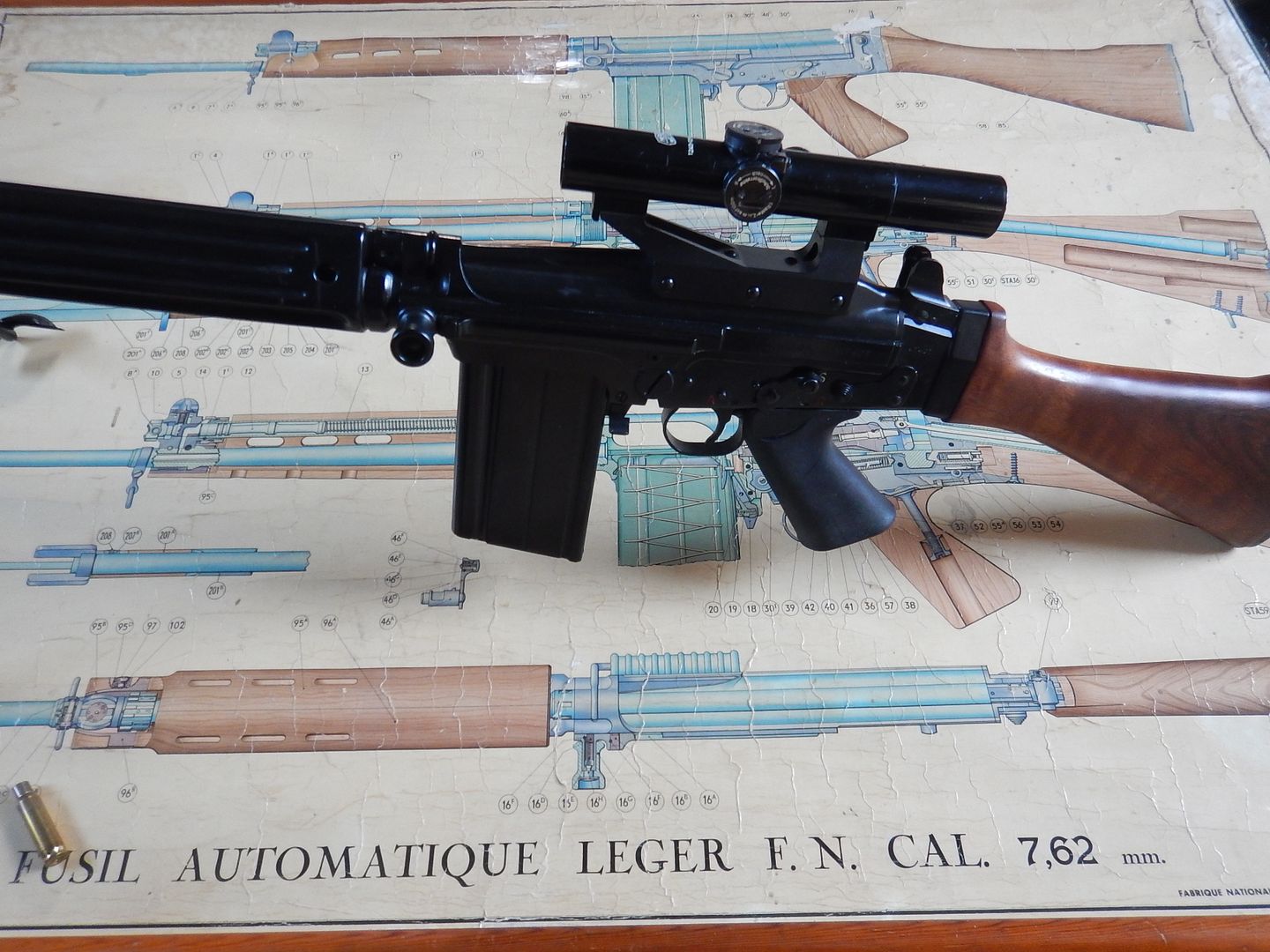 Ends today! FN FAL military Hensoldt Wetzlar scope 4X + FALmount ...