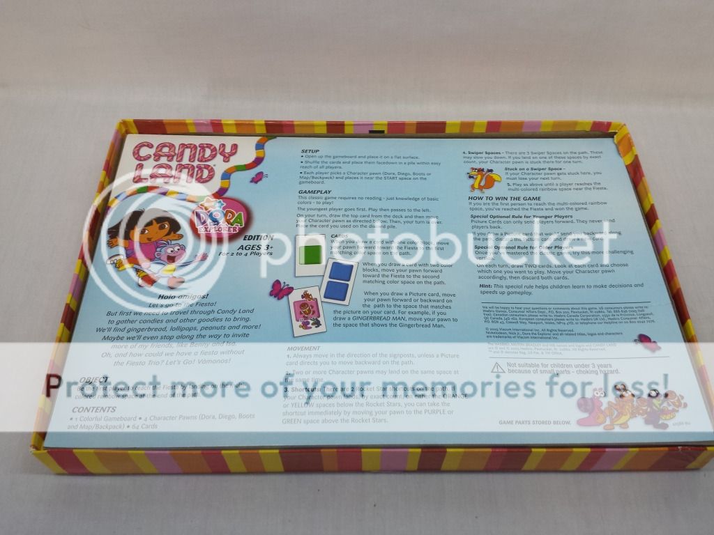 MB Candy Land Dora The Explorer Nick Jr. Board Game Ages 3+ No Reading