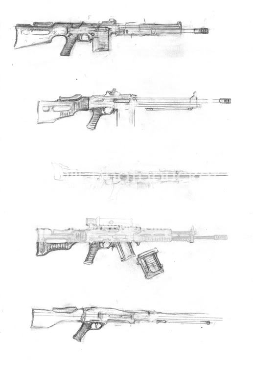 Gun Sketches - Armored Core Universe